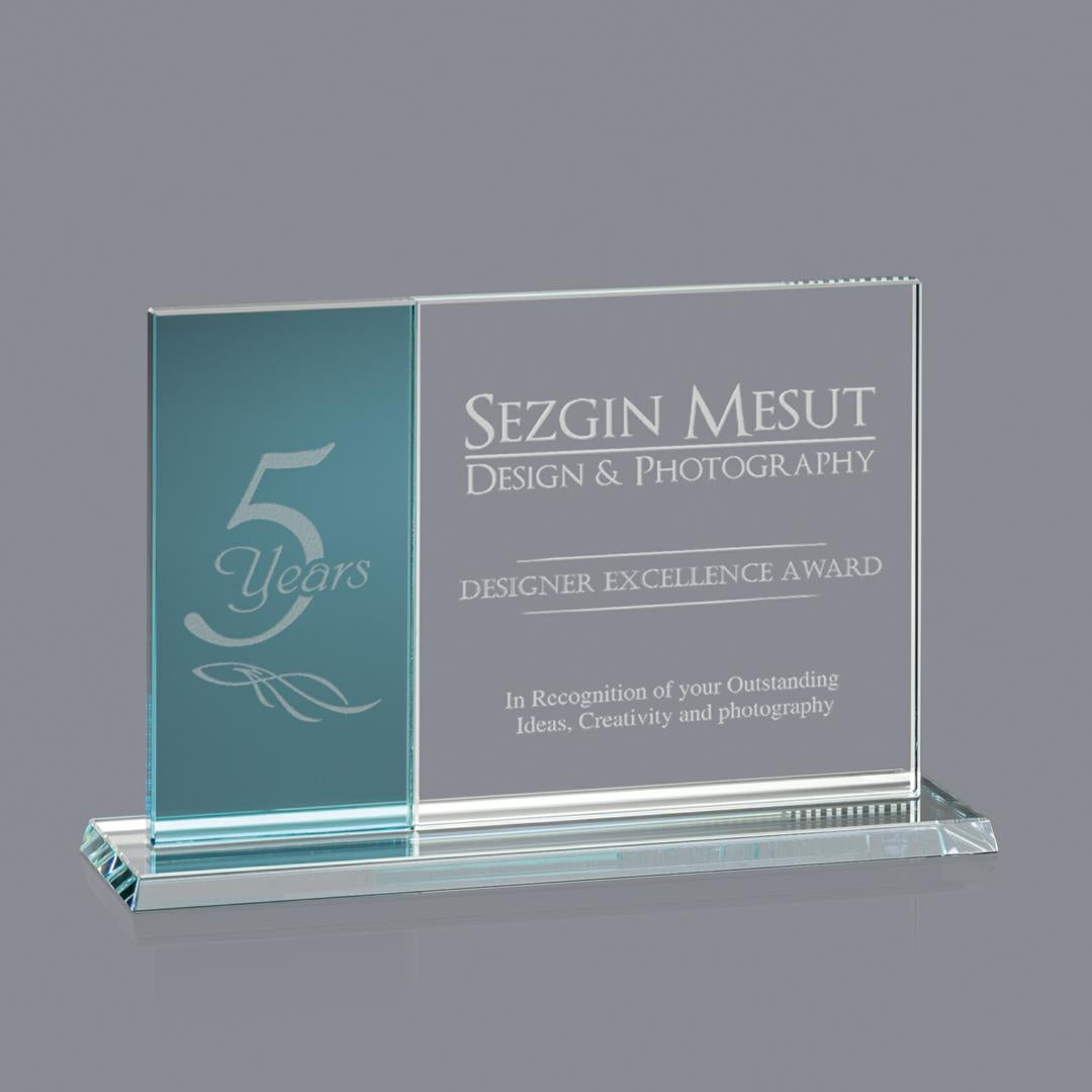 Composite Horizontal Award - Teal/Starfire – Vellica Awards