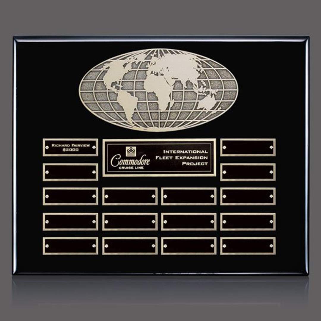 World Perpetual Plaque - Ebony – Vellica Awards