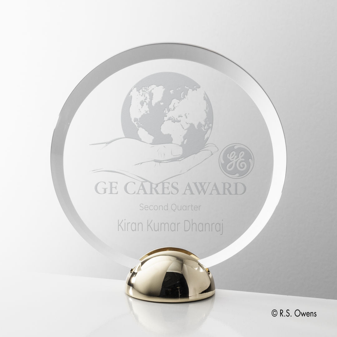 Discus Hemisphere Award - Laser Engraved – Vellica Awards